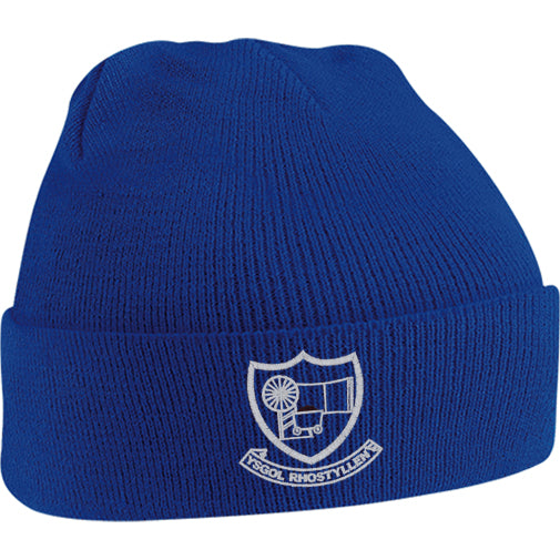 Ysgol Rhostyllen Knitted Hat is supplied by ourschoolwear of Wrexham ...